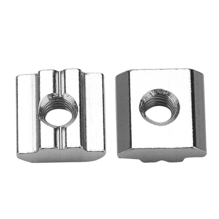 EJ.life écrou profilé en aluminium Écrou à rainure en T coulissant en acier au carbone 50 pièces ...