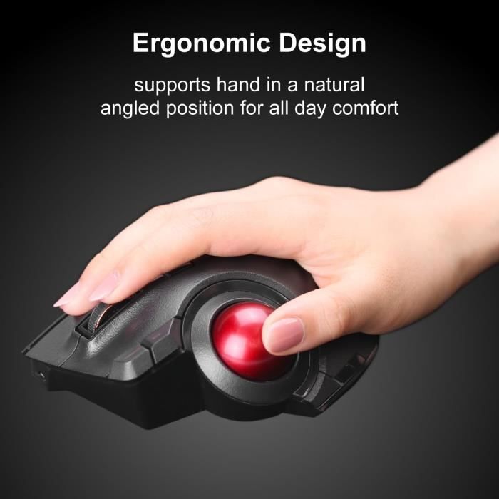 Souris Trackball - ELECOM - M-XPT1MRXBK - Filaire, Sans fil, Bluetooth ...