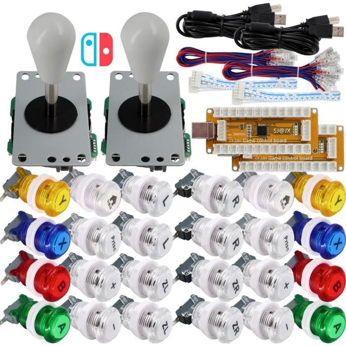 Sjjx Arcade Game Controller Usb Encoder 2 Player Gamepad Microswitch Button 8way Joystick For 