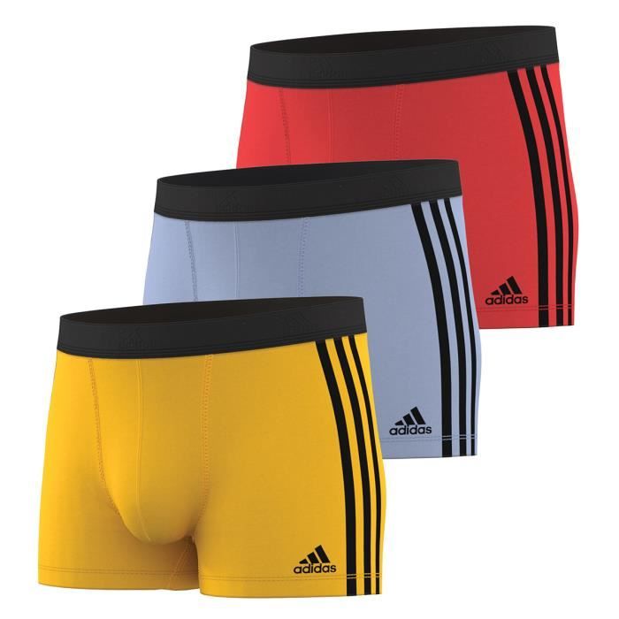 Lot de 3 boxers Active Flex Coton 3 Stripes ADIDAS Or-Denim-Rouge HOMME ...