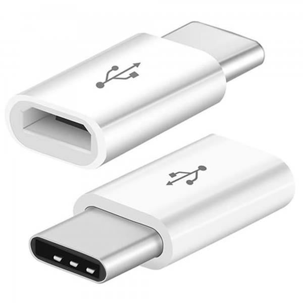 OuiSmart® Adaptateur Micro USB vers Type-C Blanc - Connecteur Compact ...