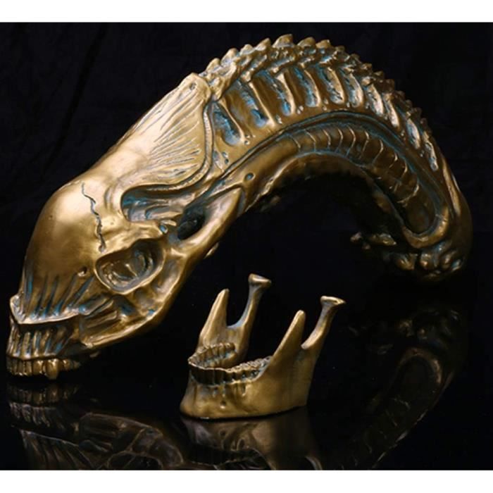 JINGXI Réplique de la Statue alienne crâne 1: 1, décoration de ...