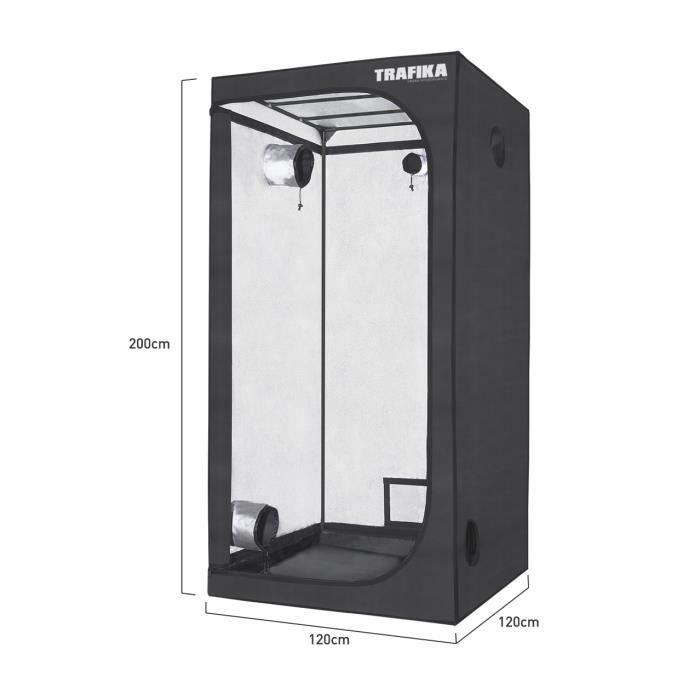 TRAFIKA Chambre de Culture Intérieure 120x120x200 cm / GROW TENT / GROW ...