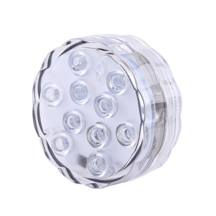 10 LED Base Étanche Lumière RVB coloré Vase Lampe avec Télécommande ...