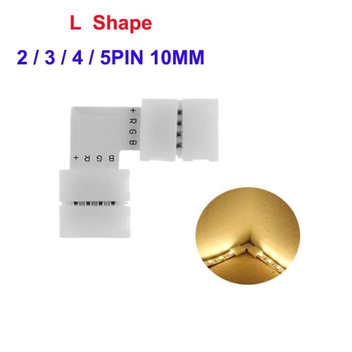 BANDE LED,L Shape Connector-2 PIN OR 1 TO 2-2 PCS--2 20PCS RVB ...