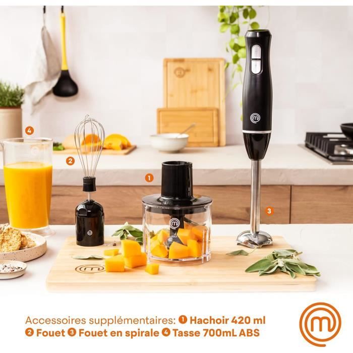 Mixeur Plongeant Et Mini Hachoir, Blender Soupe - Presse Puree ...