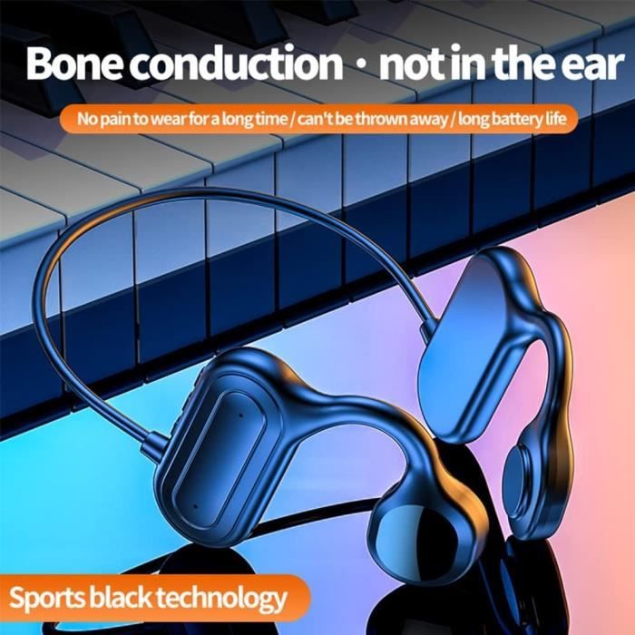 Casque Conduction Osseuse, Ecouteurs Conduction Osseuse Bluetooth 5.1 ...
