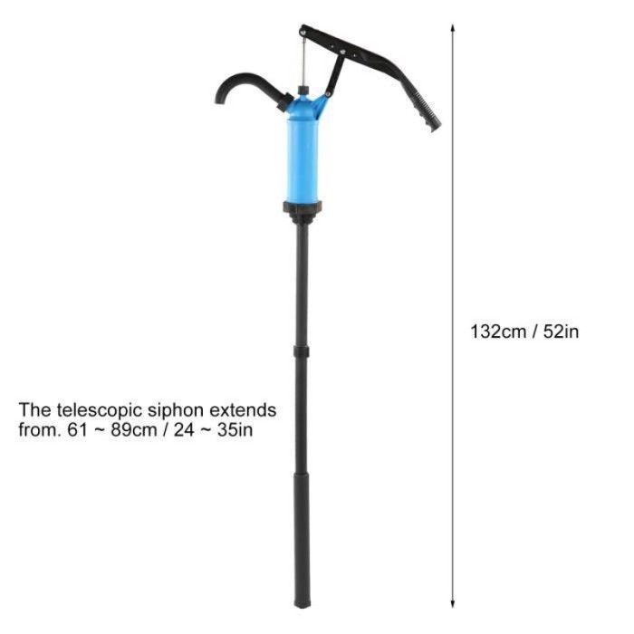 Pompe vide-fût - - 132 cm - 40-60 L/min - Siphon télescopique ...