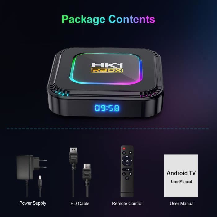 Boitier iptv,Android 13 TV Box Quadcore 4Go+64Go,Support 8K Ultimate HD ...
