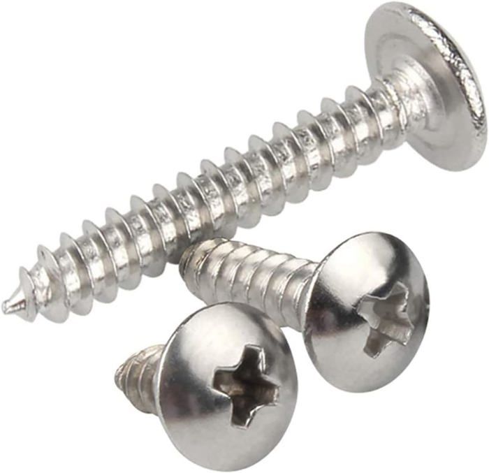 M3 x 16mm 50 Pcs Tête ronde Vis à bois 304 Acier inoxydable Vis cruciformes Tête de Champignon ...