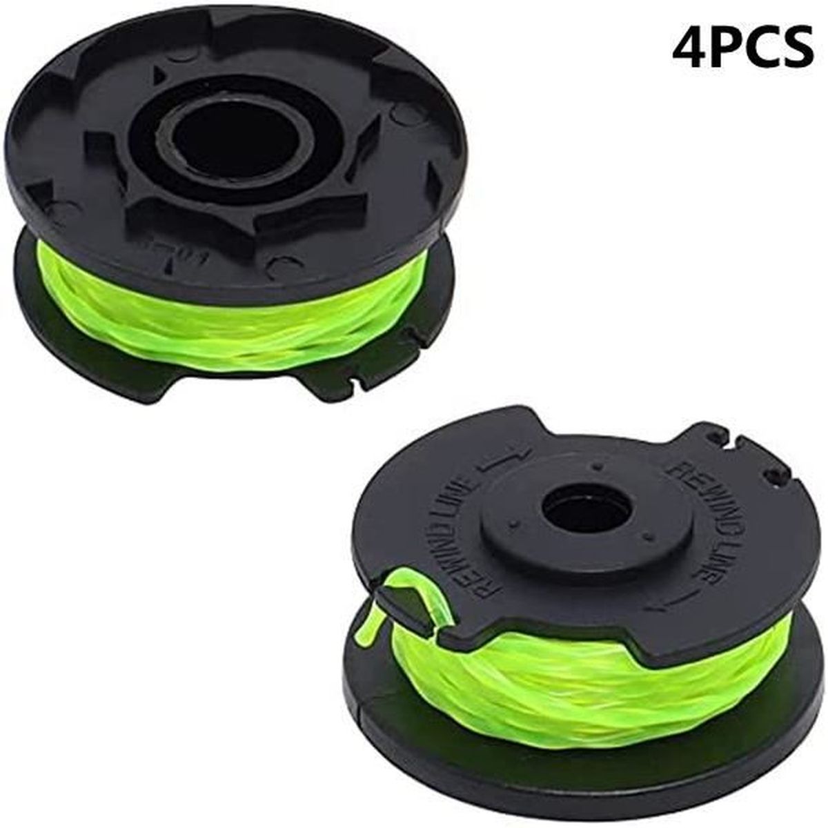 Lot de 4 Bobine de coupe-bordure avec fil compatible avec Ryobi Tige ...