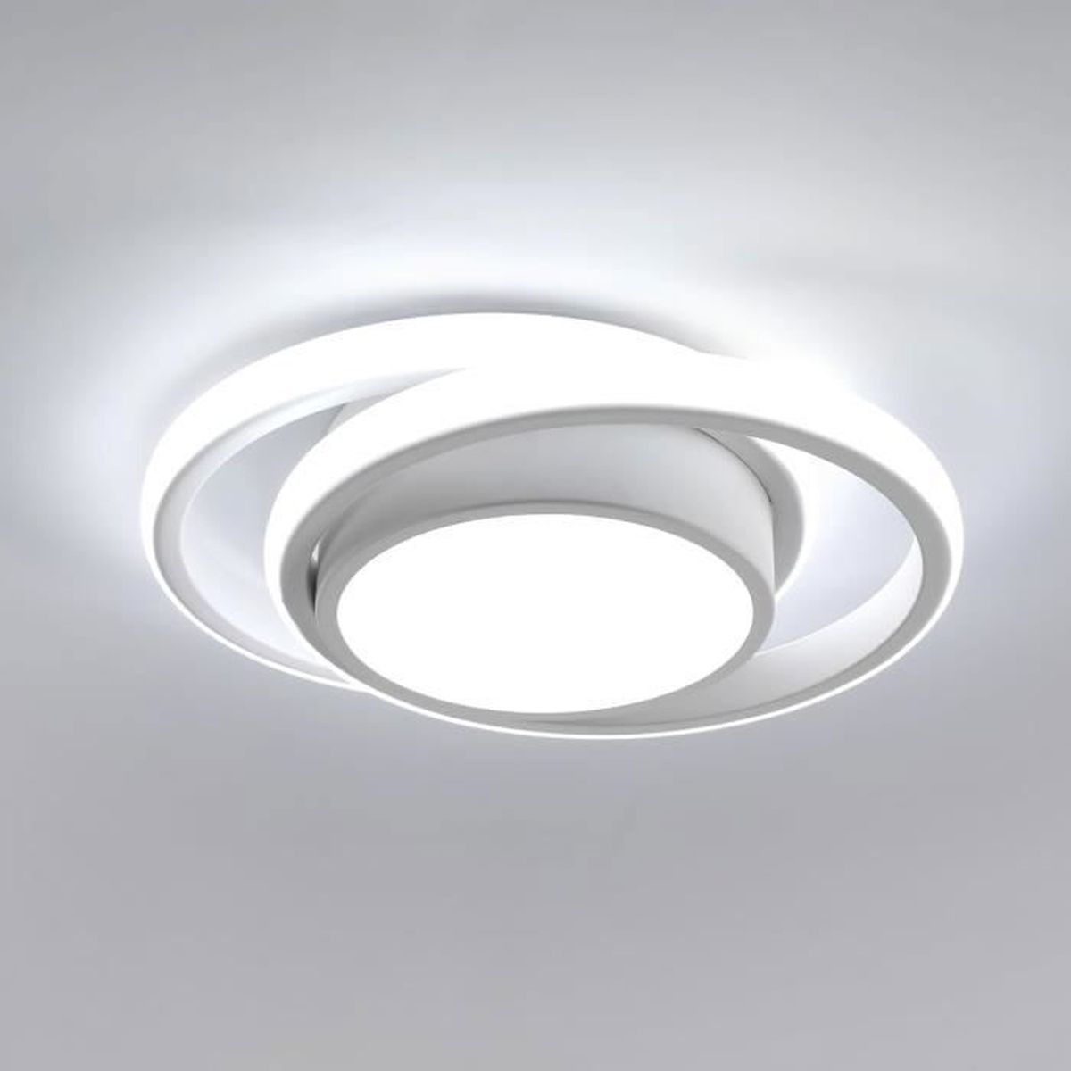 Dorlink® Plafonnier, Plafonnier LED 32W 6500K Lustre Blanc pour Chambre ...