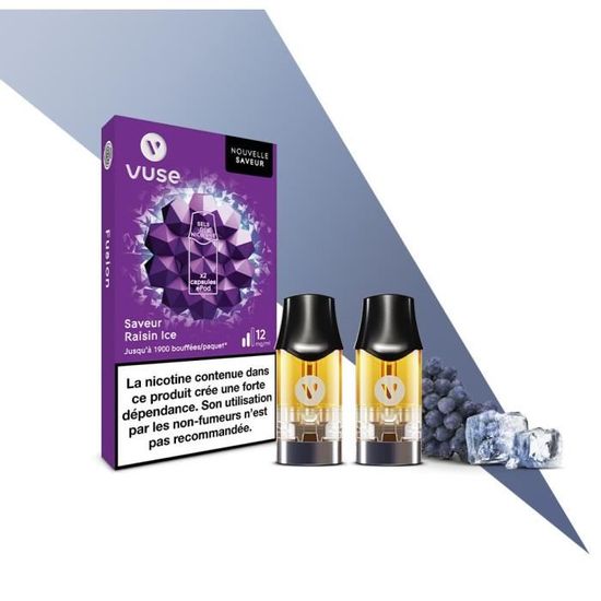 1 BOITE DE 2 CAPSULES VUSE EPOD RAISIN ICE 12 MG - Cdiscount Au quotidien