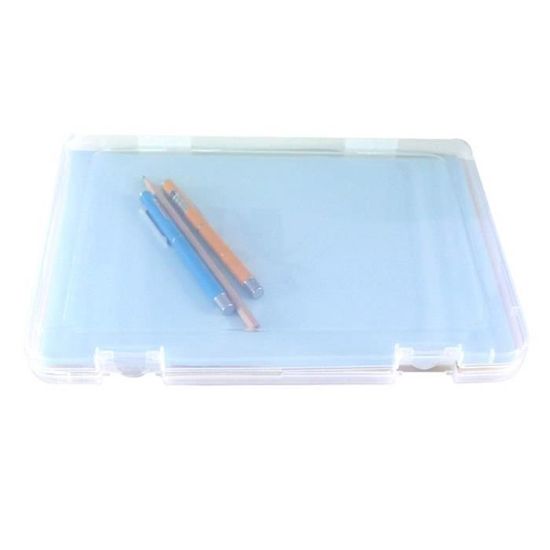 Portable A4 File Box Transparent Plastic Box Office Supplies Holder ...