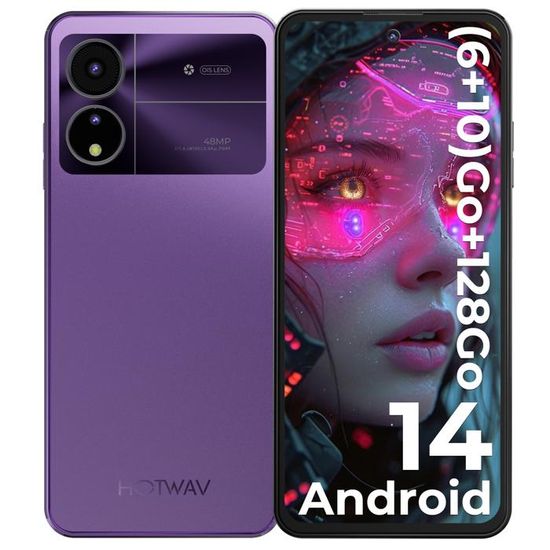 Smartphone HOTWAV Note 12(2024) - 6,8" 48MP Triple Caméra - 6+128Go ...
