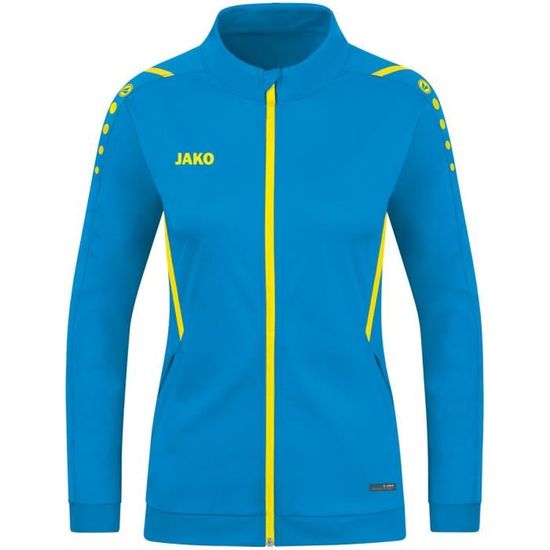 Veste de football femme Jako Challenge - bleu ciel/jaune fluo - taille 40 Bleu ciel/jaune fluo ...
