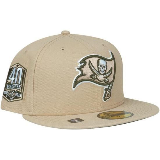 New Era 59Fifty Fitted Cap ANNIVERSARY NFL Teams beige rifle Tampa bay ...