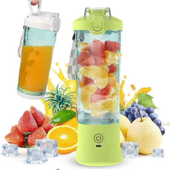 Portable Mixeur Blender 20 Oz Mini Verre Mixeur Portable Smoothie Maker ...
