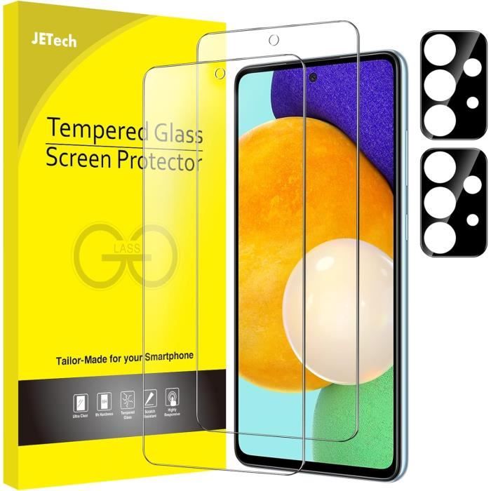 Verre Trempé pour Samsung Galaxy A52 - A52 5G - A52s 5G avec Protecteur ...
