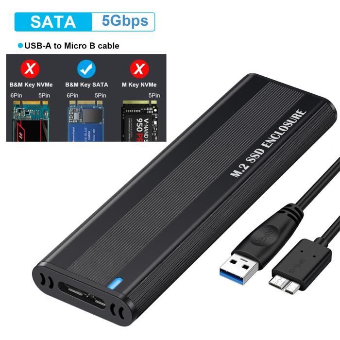 Sata 5 Gbit - s - M2 Ssd Cas Nvme Sata Double Protocole M.2 Usb Type C ...