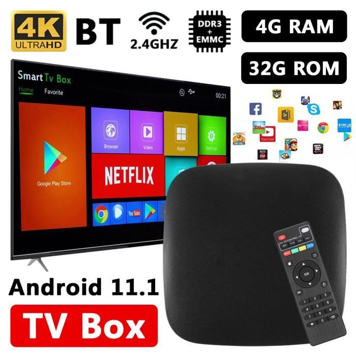 Smart TV - Ue Plug - Android 11 - 4 Go RAM - 32 Go EMMC - 4K HDR ...