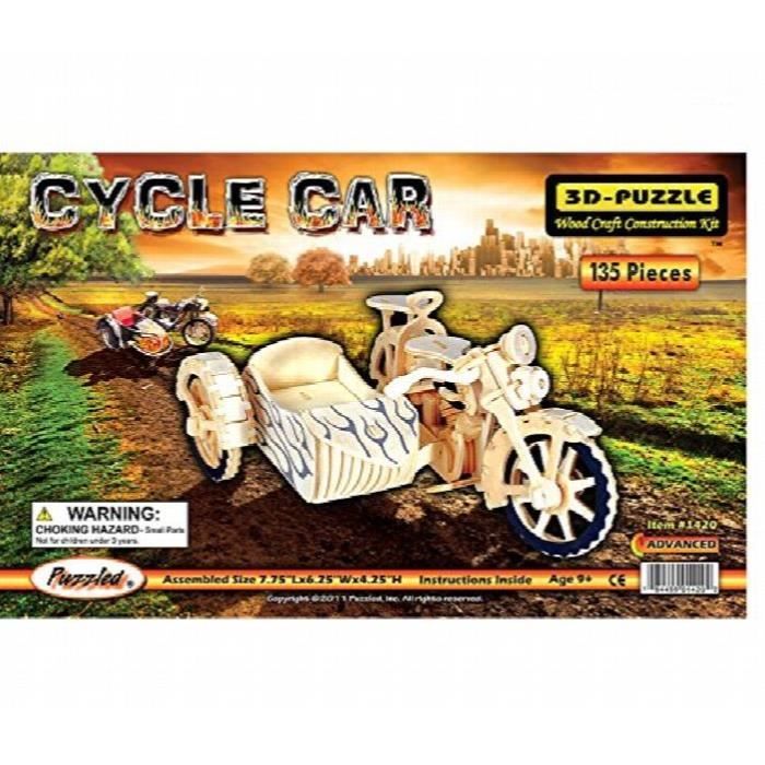Casse-Tete DFAXJ 1420 3d bois naturel Puzzle - voiture cycle, Taille ...