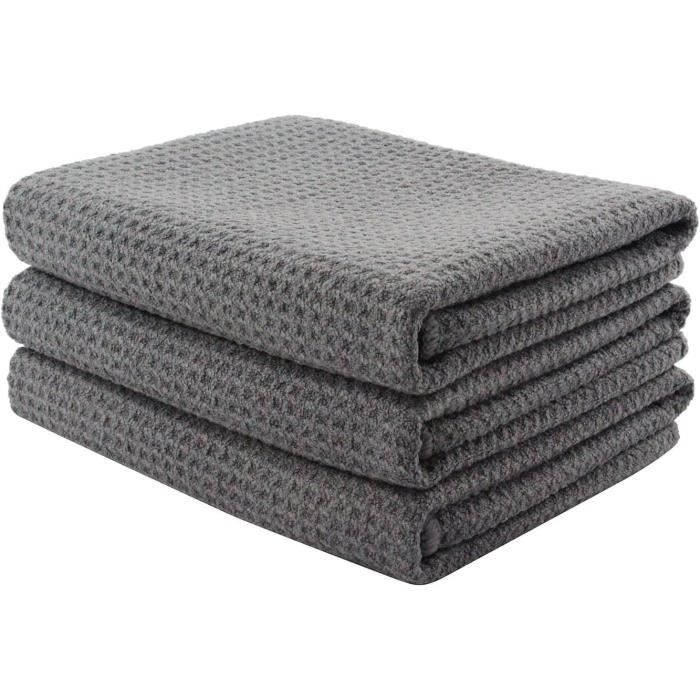 Lot De 3 Chiffons De Nettoyage En Microfibre Super Absorbants À Séchage ...
