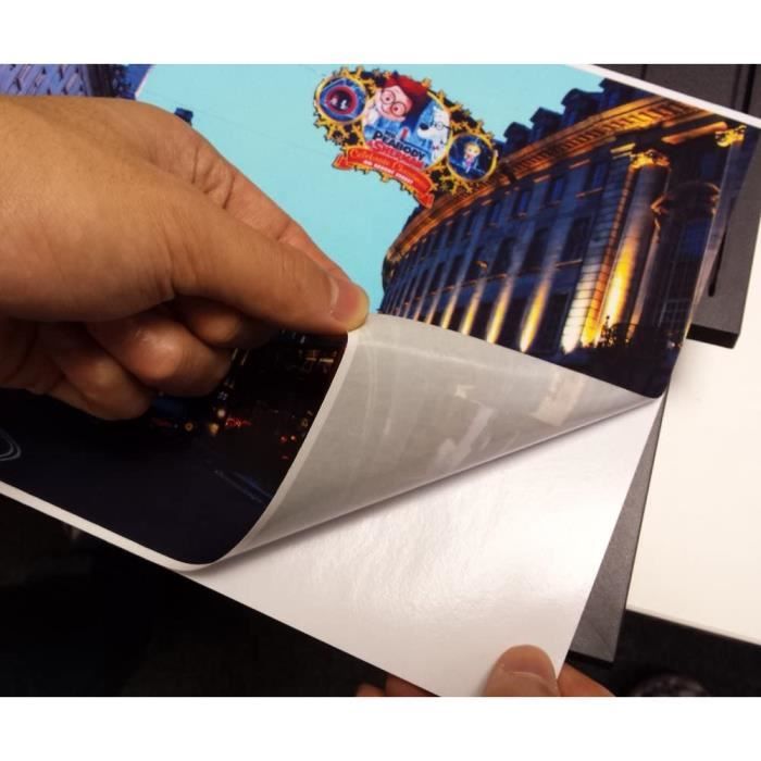 10 feuilles x format A4, feuille de tissu autocollant jet d'encre ...