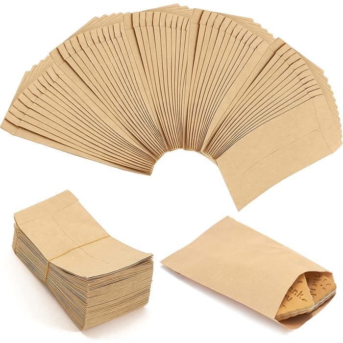 150 Pcs Sachet Papier Kraft, 6*10cm Petit Sac en Papier Alimentaire ...
