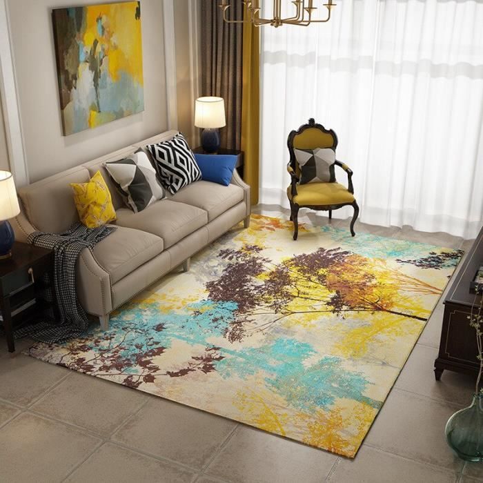 OBV-1344 Tapis nordique de salon Table basse chambre à coucher plein de ...