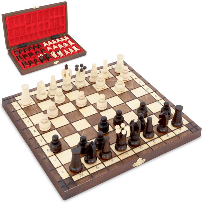 Jeu d'échecs en bois - AMAZINGGIRL - Echecs Jeu Echec Echiquier ...