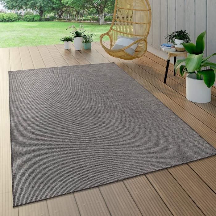 Tapis Extérieur Balcon Terrasse Gris Rose Vert Couleurs Pastel Tissage ...