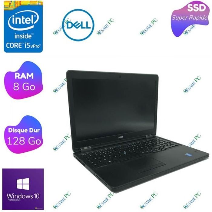 Dell Latitude E5550 - Intel Core i5 5300U - RAM 8 Go - SSD 128 Go - 15. ...