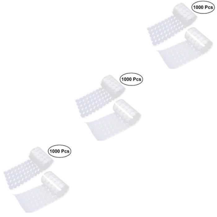 3000 PCS 10mm Diamètre rond rond ruban collant Crochet boucle Rubans de ...