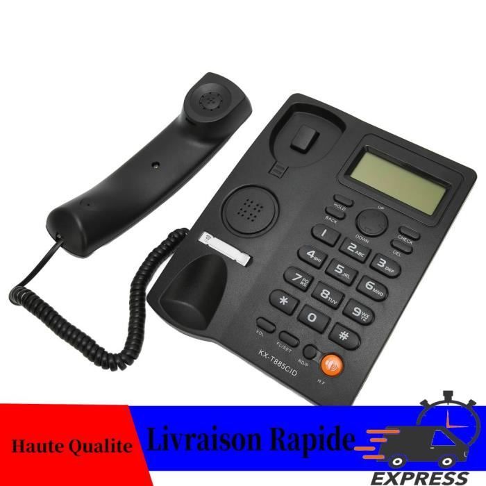 HURRISE Téléphone Filaire avec Fonction Muet et ID de l’appelant - Appels Mains Libres ...