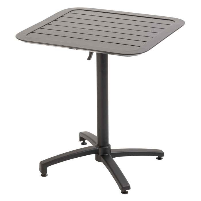 Table inclinable de terrasse 70 x 70 cm noir - Oviala - Cdiscount Jardin