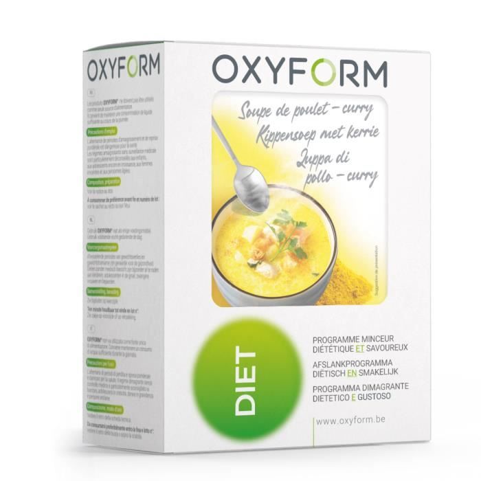 Oxyform Diététique Soupe Poulet Curry I 12 Sachets I 92 Kcal I Faibles ...