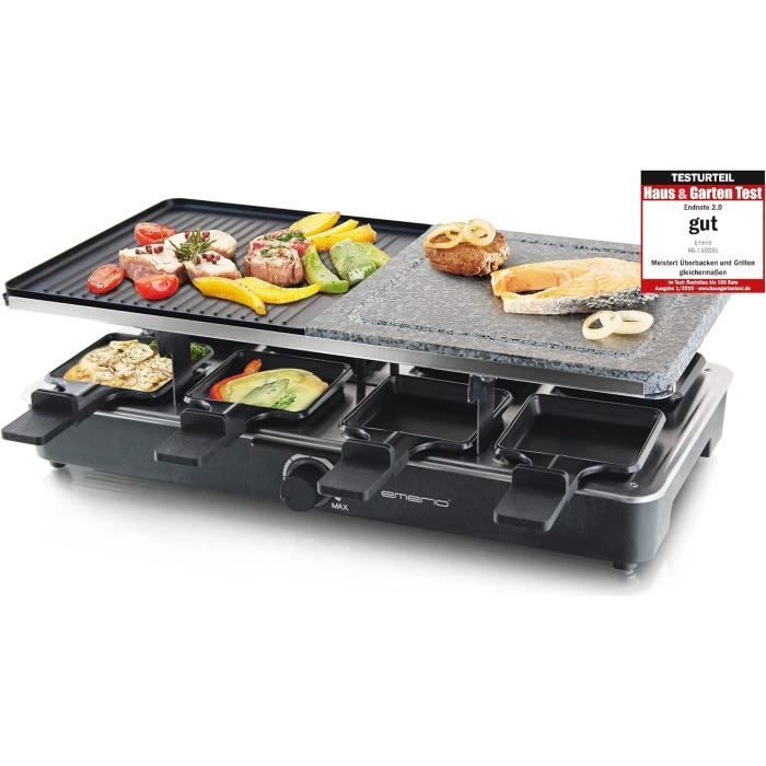 Appareil À Raclette Rg-110035, 8 Personnes, Pierre Chaude, Température ...