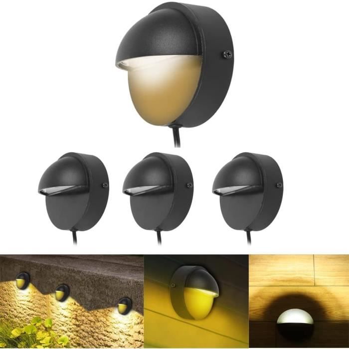 Pack De 4 Spots Encastrables Led Mural 2W 120Lm Eclairage Mural Ip67 ...