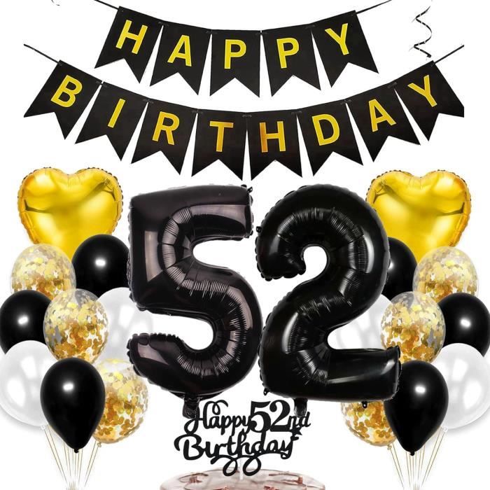 Decoration Anniversaire 52 Ans Homme, Ballon 52 Ans Anniversaire Femme ...