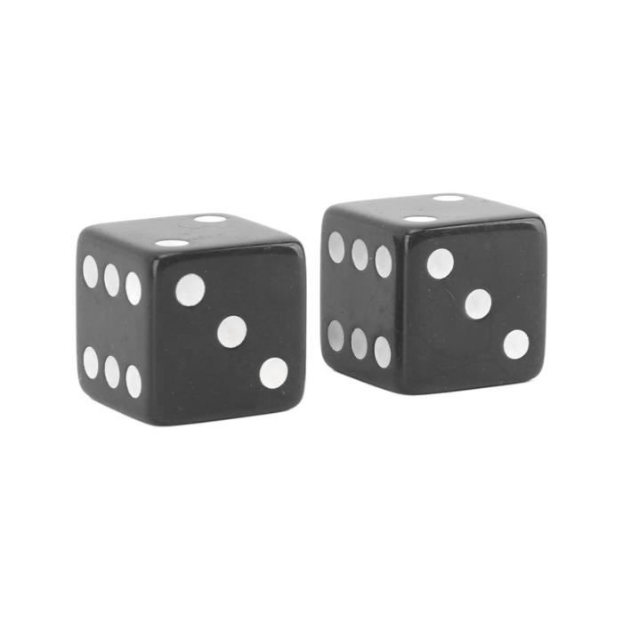 Jeu de dés à 6 faces - VGEBY - Dés 'angle Carré - Noir - Pour 2 joueurs ...