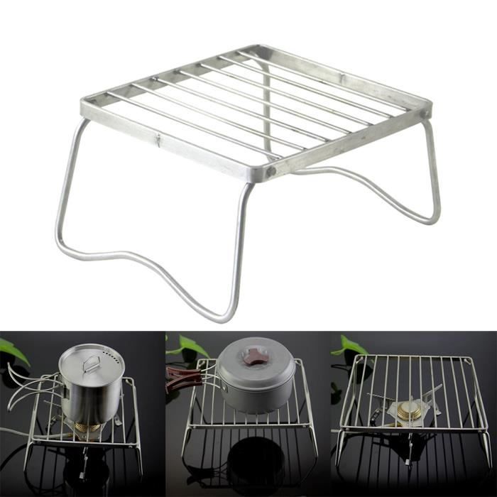 VINGVO Gril pliant Mini gril de Barbecue Portable en acier inoxydable, gril d'extérieur pliable ...