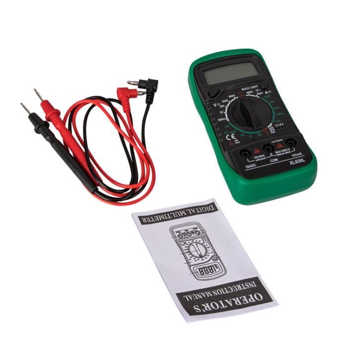 ELECTRICITE -MULTIMETRE, XL830L green--multimètre de poche numérique ...