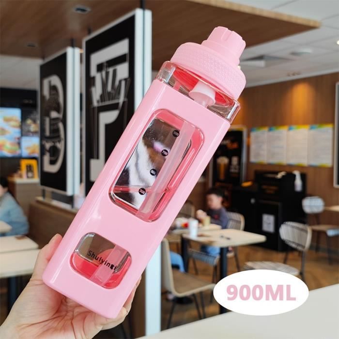 GOURDE,pink 900ml--Bouteille de Sports aquatiques en plein air de 780ml étanche écologique pour ...
