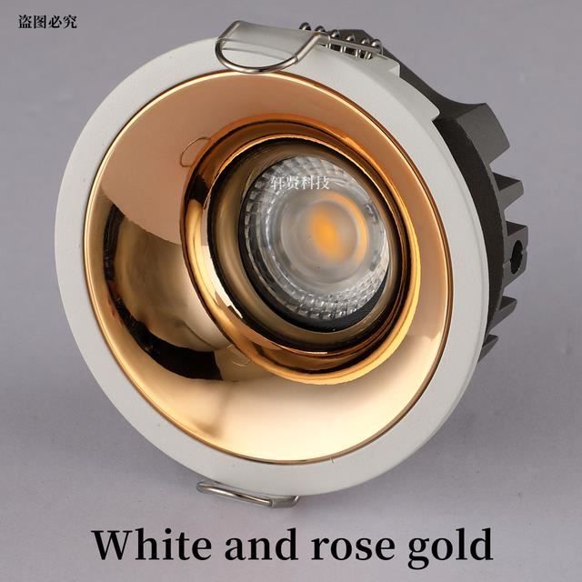 Downlight,White and Rose gold-3 inch 21W Dimmable-3000K--Spot Led Cob ...