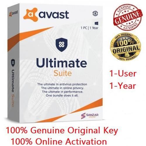 Avast Ultimate Suite 2022 avast antivirus ( 1 An / 1 PC Windows ) | Code d'activation - envoi ...