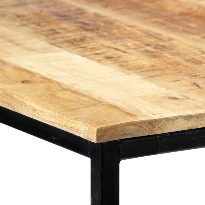 VidaXL Table de salle à manger 140x70x75 cm Bois manguier massif brut ...