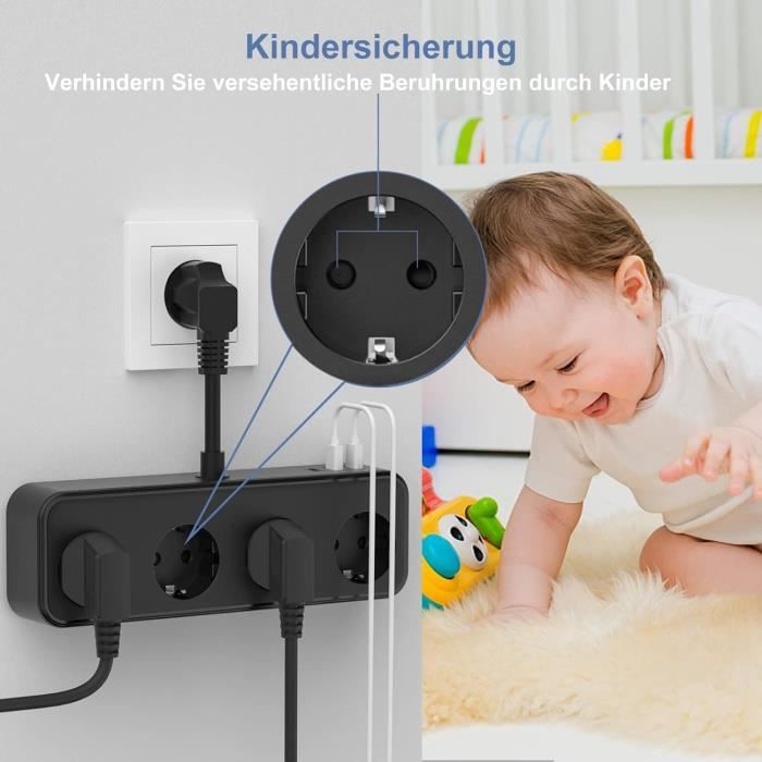Double Fiche Pour Prise De Courant, Power Strip Avec Usb, Adaptateur De ...