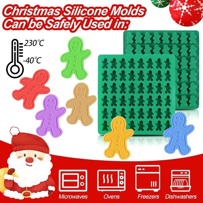 Moule À Chocolat De Noël, 1 Lot De 48 Moule De Noël En Silicone, Moule ...