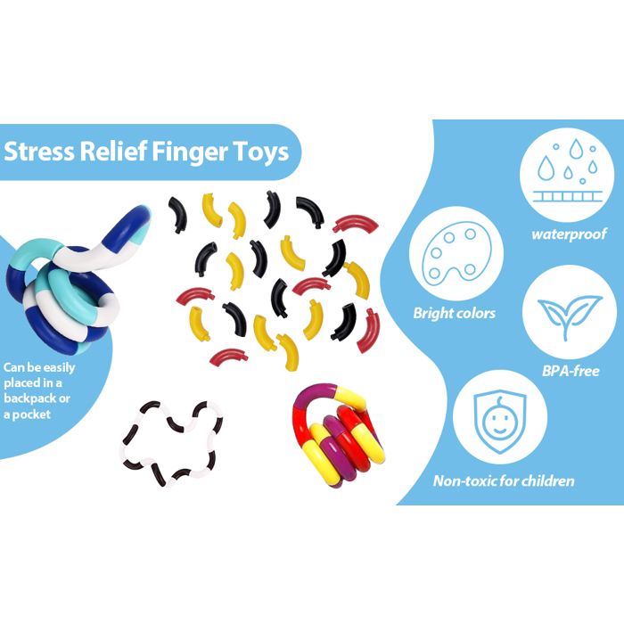 10Pcs Main Tangle Fidget Toy, Jouet De Décompression Torsadé, Twisty ...